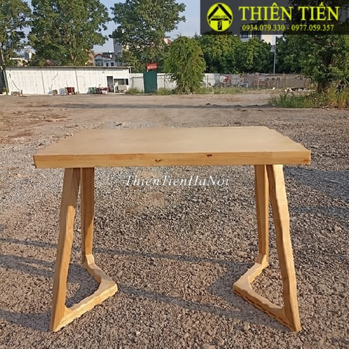 H060923 - Bàn gỗ chân V nhỏ